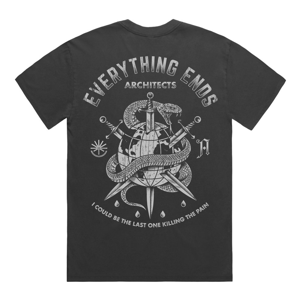 Everything Ends Globe Black T Shirt Architects Us Store Official Store